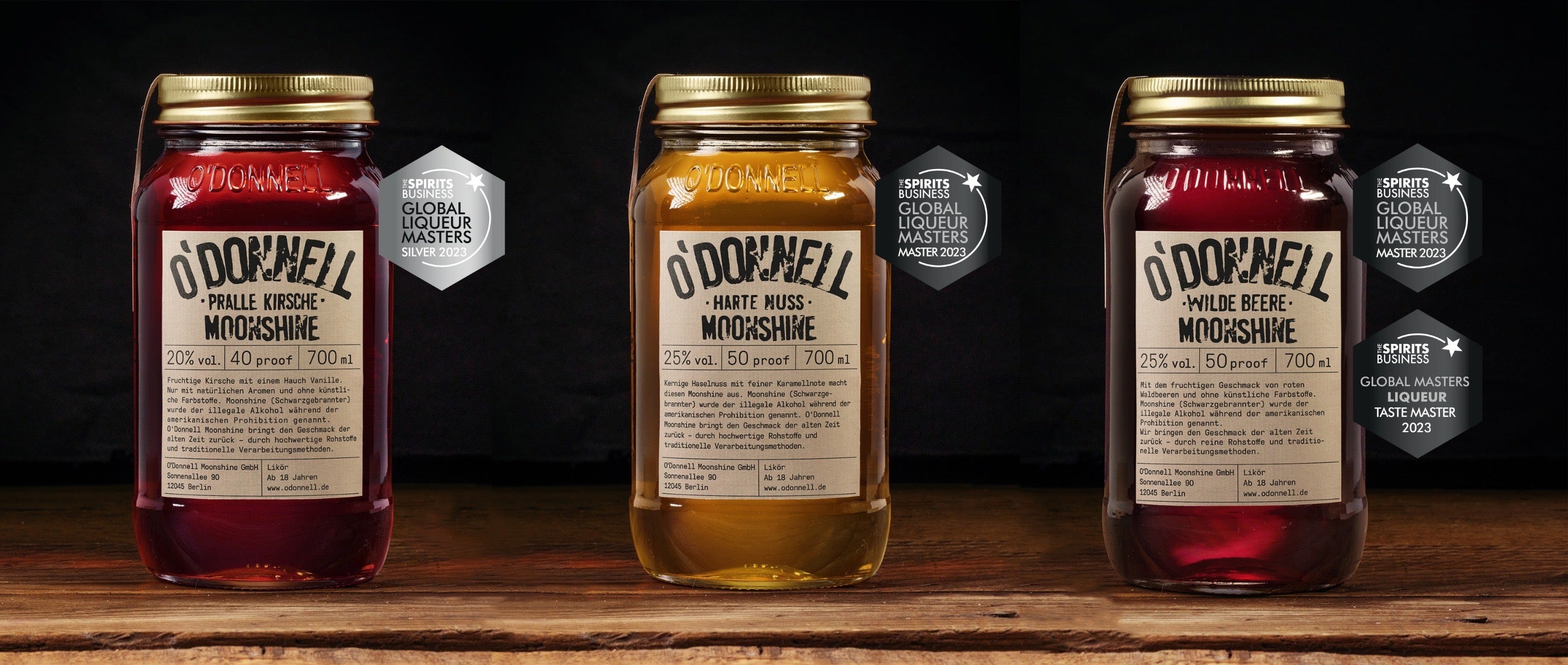 Unsere Moonshines wurden ausgezeichnet! – O'Donnell Moonshine DE
